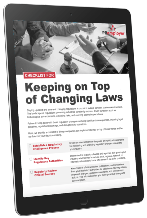 Download our Checklist for Keeping on Top of Changing Laws